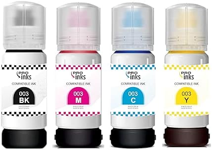 PROINKS Compatible Refill Ink for Epson 003 L3110, L3150, L3250, L3252 ...