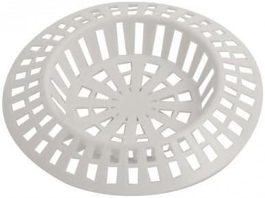 Pack of 10 small white round plastic sink strainers : Amazon.co.uk: DIY ...