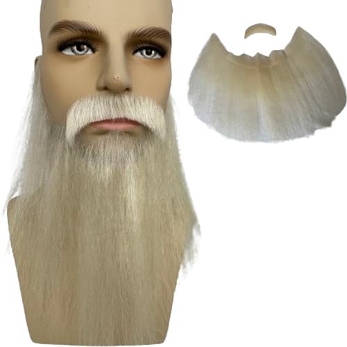Amazon.com: Voloria Fake Beard Human Hair Full Hand Tied Facial Hair ...