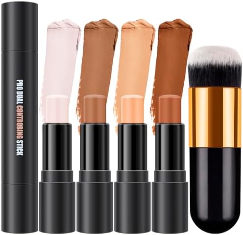 Amazon.com: 2Pcs Cream Contour Stick Makeup Set, 2 in 1 Multi-use Dual ...