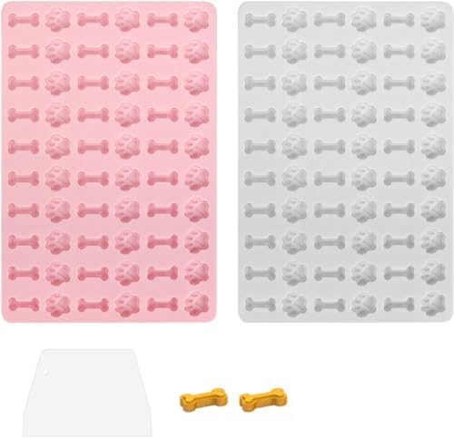 Pack of 2 Silicone Baking Mat Dog Biscuits, Dog Treats Baking Mat ...