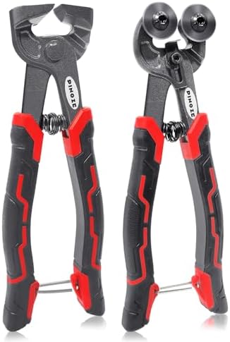 PINOZE 2-Piece Glass Tile Nippers Set - Heavy Duty Wheeled Glass Mosaic ...