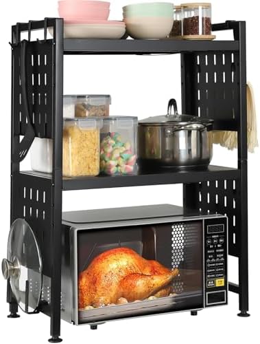 Amazon.com: GOFLAME Countertop Microwave Stand, 3-Tier Microwave Oven ...