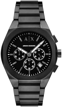 Buy Armani Exchange Analog Men's Stainless Steel Watch AX2104 (Black ...