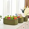 Amazon.com: ICERZCZ Small Green Storage Baskets for Organizing Shelves ...