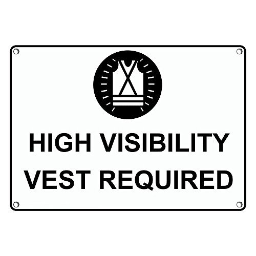 Amazon.com: Weatherproof Plastic High Visibility Vest Required Sign ...