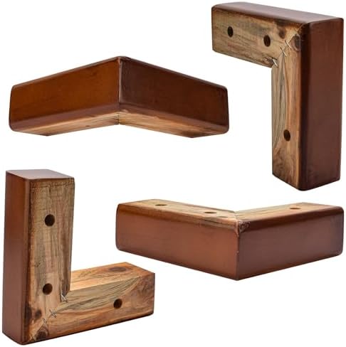 Amazon.com: TCHOSUZ 2 inch / 5cm Wooden Bed Riser, Pack of 4 Walnut L ...