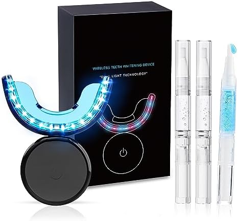 Amazon.com: Teeth Whitening Kit,Wireless 32X LED Light Tooth Whitener ...