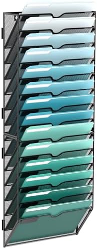 Amazon.com : SUPEASY 14-Tier Wall File Organizer, Assembly Needed ...