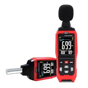Decibel Meter Data Logger Digital Sound Level Meter with Alarm, A/C/Z ...