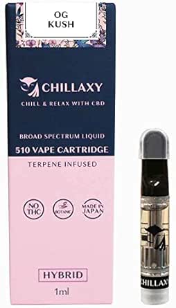 Amazon.co.jp: CHILLAXY チラクシー CBN CBG CBD 高濃度90% フルリキッド 1.0ml 510規格 (オージークッシュ) : ドラッグストア