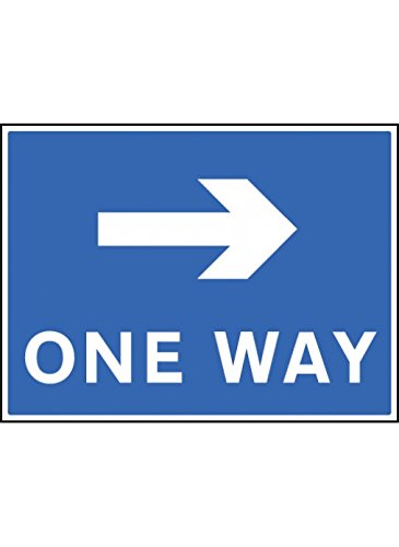 Caledonia Signs 17508Q Señal "One Way - Right", plástico rígido, 600 mm ...