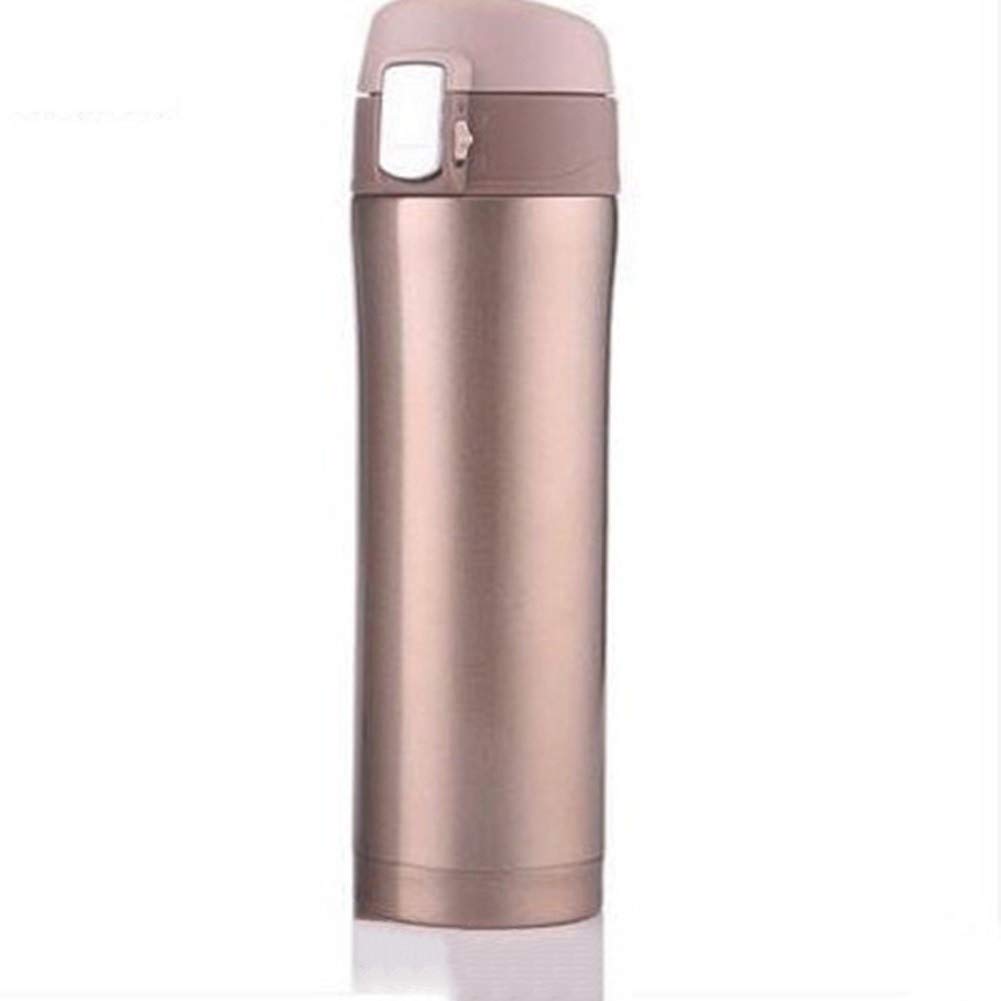 Amazon | 保温ポット ステンレスサーモス真空断熱カップ漏れ防止スポーツ旅行450ミリリットル5色 (Color : Metallic ...