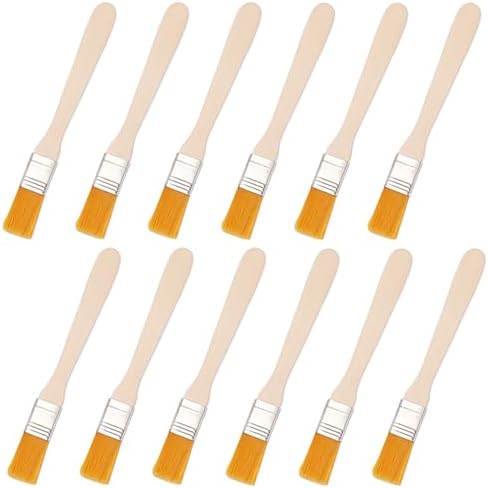 10 PCS Small Flat Brushes,Yellow-hair brush,Brush set,Oil painting ...