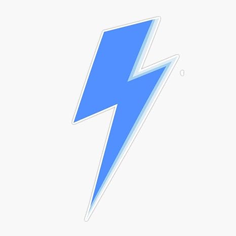 Amazon.com: Blue Lightning Bolt Sticker Vinyl Waterproof Sticker Decal ...