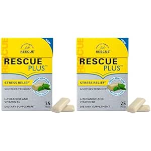 Amazon.com : Bach RESCUE PLUS Gum, Natural Mint Flavor, Stress and ...