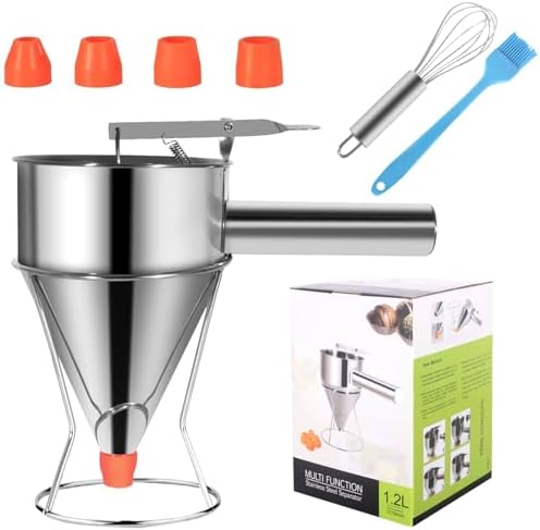 Amazon.com: Batter Dispenser with Squeeze Handle - Pancake Batter ...