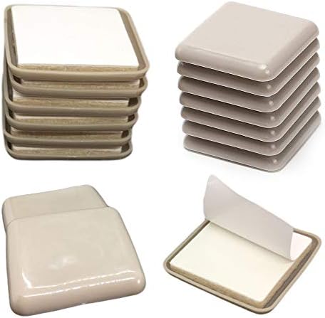 8 Pack 2.5inch Self Stick Square Furniture Moving Slider & 8 Pack 2-1/8 ...