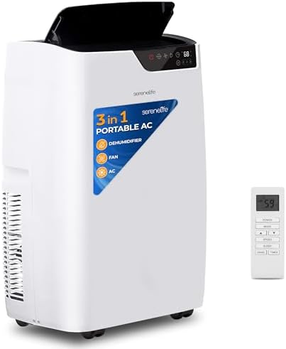Amazon.com: SereneLife Small Air Conditioner Portable 12,000 BTU with ...