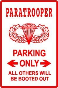 Amazon.com: Paratrooper Parking aireborne Parachute Sign : Home & Kitchen