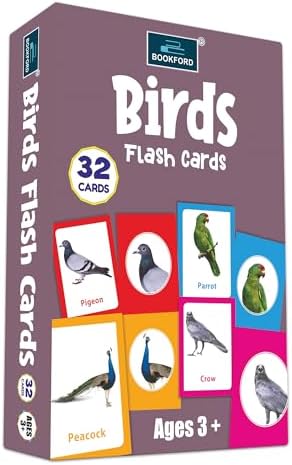 Buy BOOKFORD Birds Flash Cards for Kids | 32-Piece Set | Vibrant ...