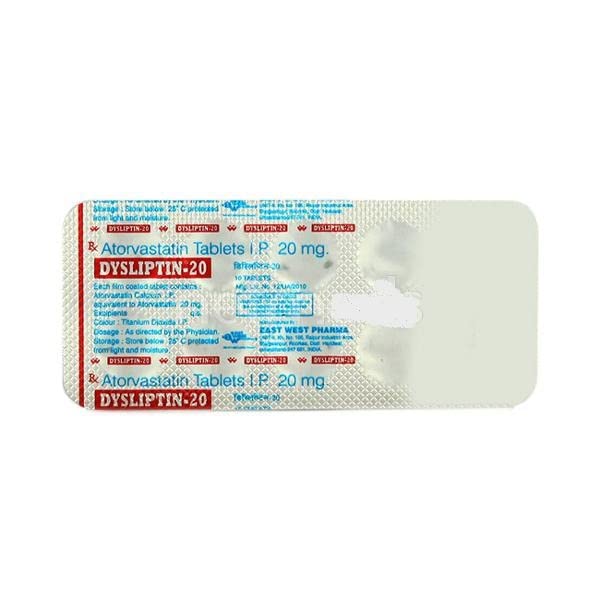 DYSLIPTIN 20 MG - Strip of 10 Tablets : Amazon.in: Health & Personal Care