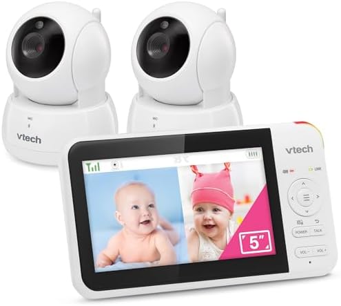 VTech VM924-2 Video Baby Monitor with 2 Cameras, Pan and Tilt, Baby ...