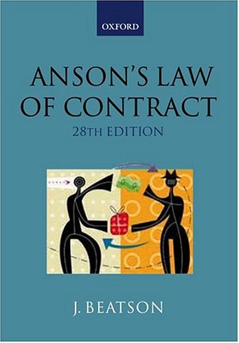 Anson's Law of Contract: Beatson, Jack: 9780198765769: Amazon.com: Books
