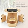 Amazon.com: INFANS Toddler Table and Chair Set with 4 Storage Stools ...