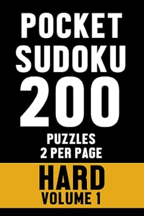 Pocket Sudoku Hard 1: Travel-Friendly Compact Pocket Size Puzzle Book ...