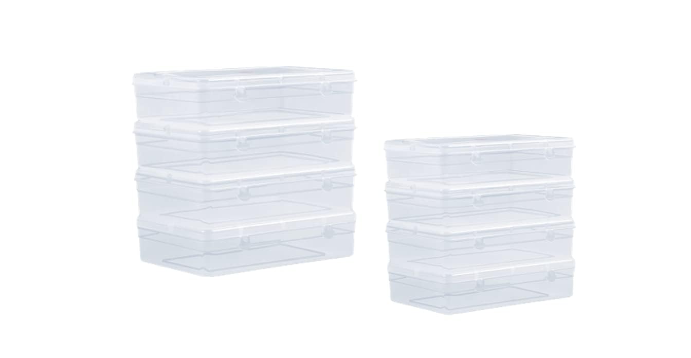 EOS- BUILDING TRUST Clear Transparent Plastic Storage Box Organizer ...