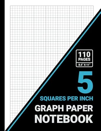 Graph Paper 5 Squares Per Inch Notebook: 1/5 Inch Squares, 5x5 Grid ...