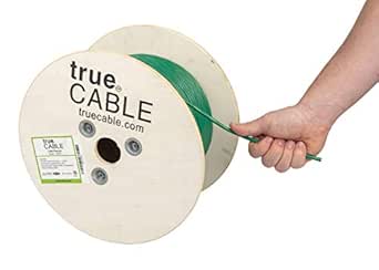 TRUE CABLE Cat6 Plenum (CMP), 500ft, Green, 23AWG 4 Pair Solid Bare ...
