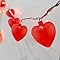 Amazon.com : Red Heart String Lights, 8.5Ft Outdoor Valentine's Day ...