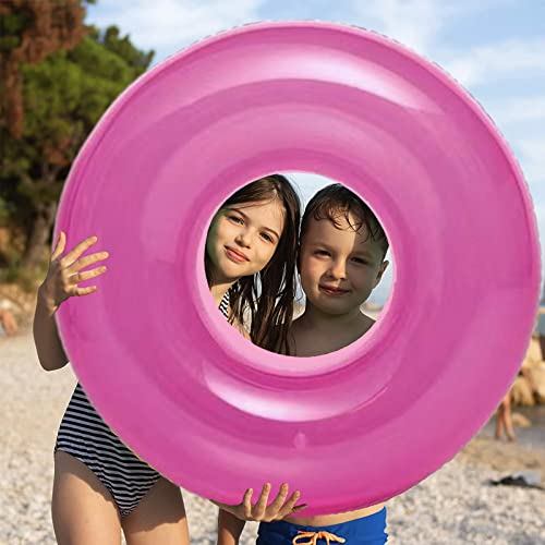 Pool Inflatable Float for Kids,Transparent Pink Inflatable Pool Float ...