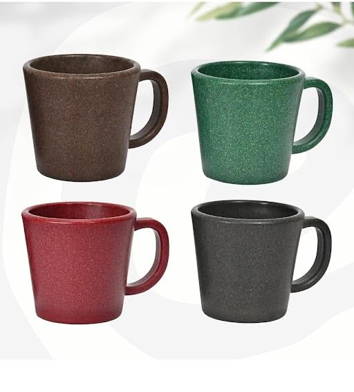 Buy TheKnira Unbreakable Tea Cup 9.5/9.5 cm Rice Husk & Bamboo Fiber ...