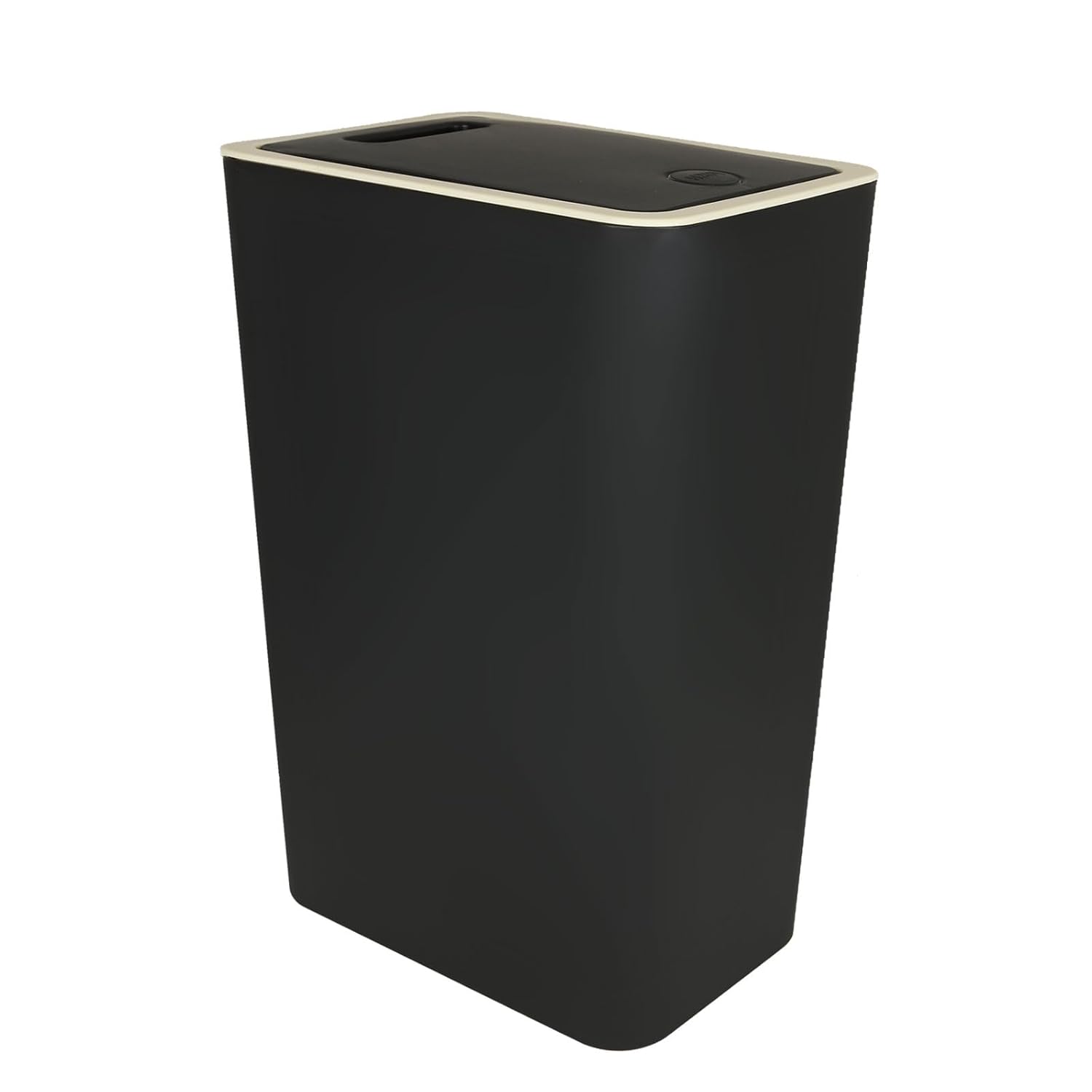 AKOLAFE 8L Bedroom Bin with Lid Black Rubbish Bin Small Trash Can ...