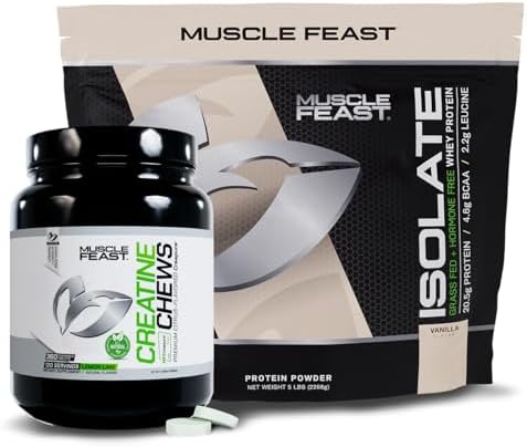 Amazon.com: Muscle Feast Isolate + Creatine Candy Bundle: 1 Whey ...