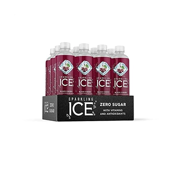 Sparkling Ice, Black Cherry Sparkling Water, Zero Sugar Flavored Water, | Gourmetian