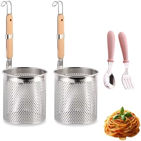 Amazon.com: Noodle Basket (Pack of 2) Pasta Basket for Boiling with ...