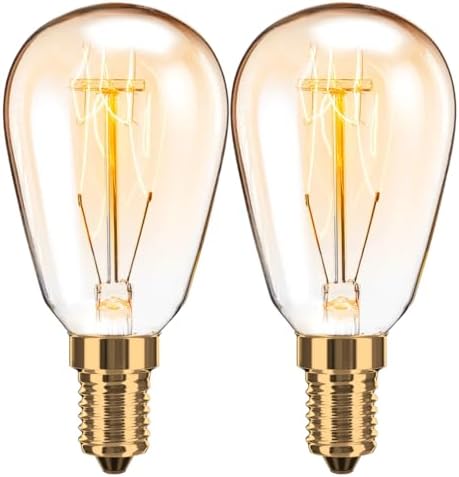 40W E14 Scentsy Light Bulb (Pack of 2) Vintage Edison Incandescent ...