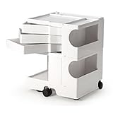 ・ブランド:B LINE(ビーライン)・製造元:B-LINE/ビーライン・製造元/メーカー部品番号:boby_2_3_white・ベッドサイドテーブルとして、またデスクの下や脇に置く袖机として大活躍する小ぶりな2段タイプのキャスター付ワゴン...