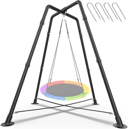 Amazon.com: Heavy Duty Swing Frame, 330LBS Metal Swing Stand for Kids ...