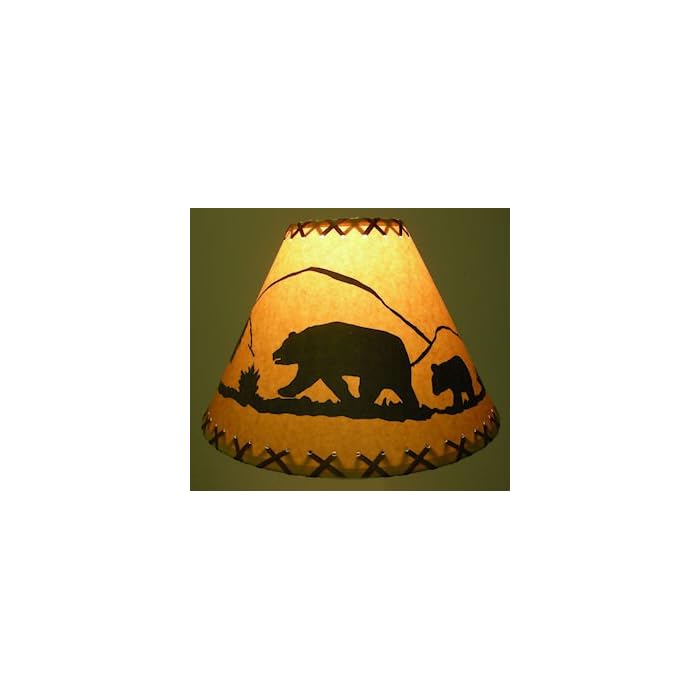 Buy 16 Inch Bear Rustic Lamp Shade.....Click On Photos To View Sizing ...