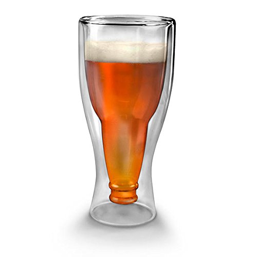 Buy ShineLife Upside Down Beer Glass, Double Wall Beer Glass 250ml ...