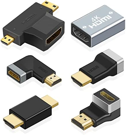 Amazon.com: Acme 90 & 270 HDMI Adapter 6-Pack - Right Angle Male & Female, Micro, Mini, & HDMI L ...