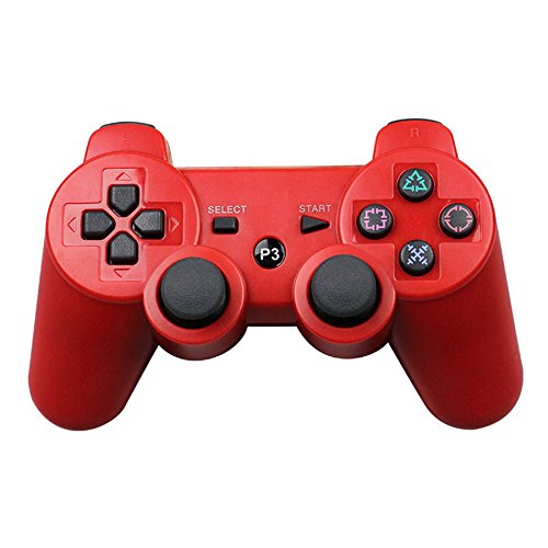 Ps3 (Red)Controller for Sony Playstation 3 with Charging Cable : Amazon ...