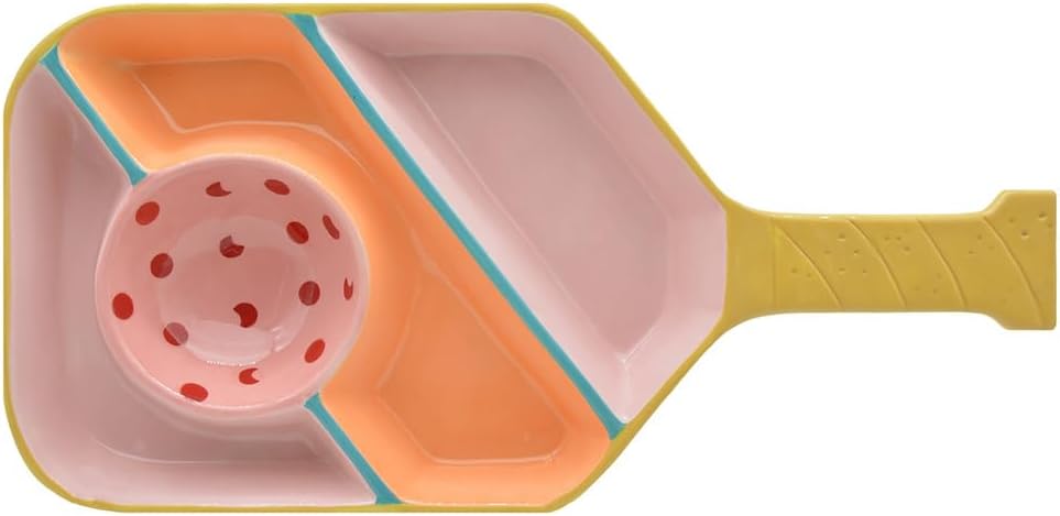 Amazon.com: Godinger Pickleball Chip & Dip Platter, Chip & Dip Tray ...