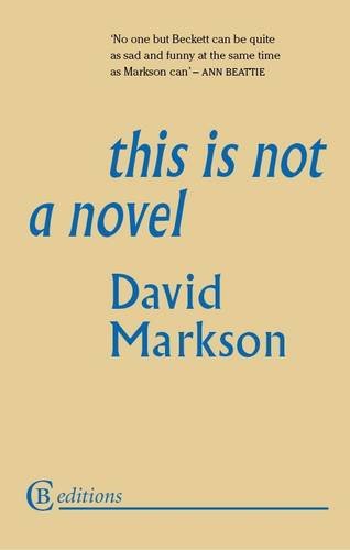This is Not a Novel: David Markson: 9780956107336: Amazon.com: Books