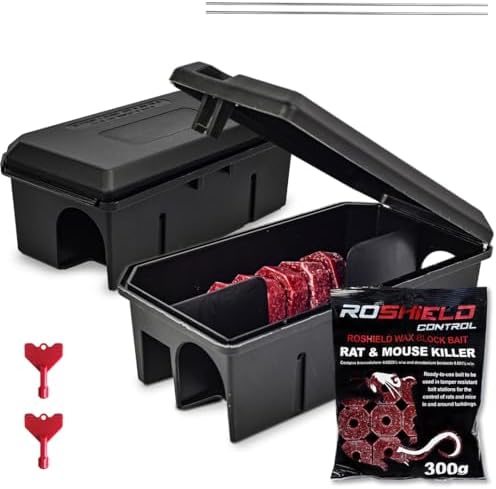 Roshield - 2X PRE-BAITED Anti Rat Solution Kit | Pre Bait Box Rat Trap ...